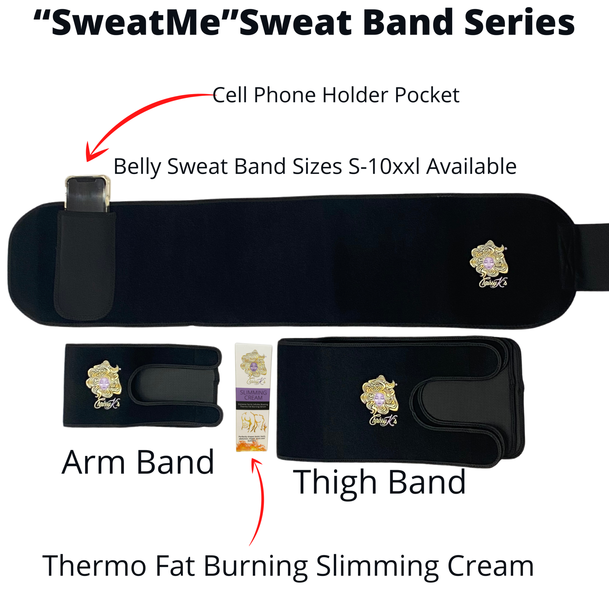 Sweat Bands | ChrissyK’s Work Out Bands | ChrissyK's | Fajas Waist ...