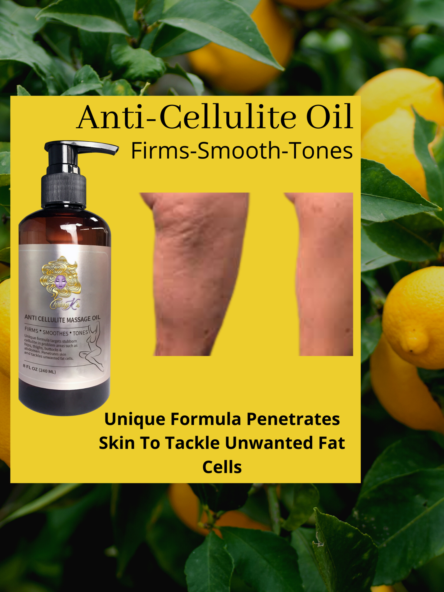 Daily Moisturizing Anti-Cellulite Oil | ChrissyK's | Fajas Waist ...